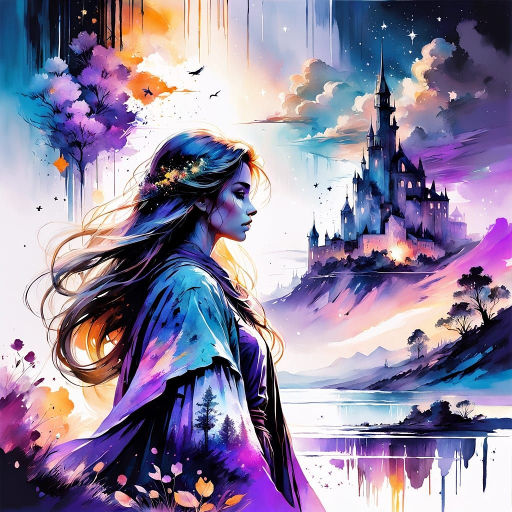 A solitary Rapunzel standing atop Deep Space Nine