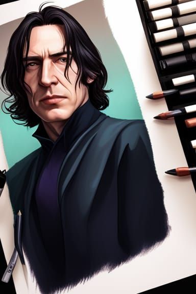 Severus Snape in his 30s - AI Generated Artwork - NightCafe Creator