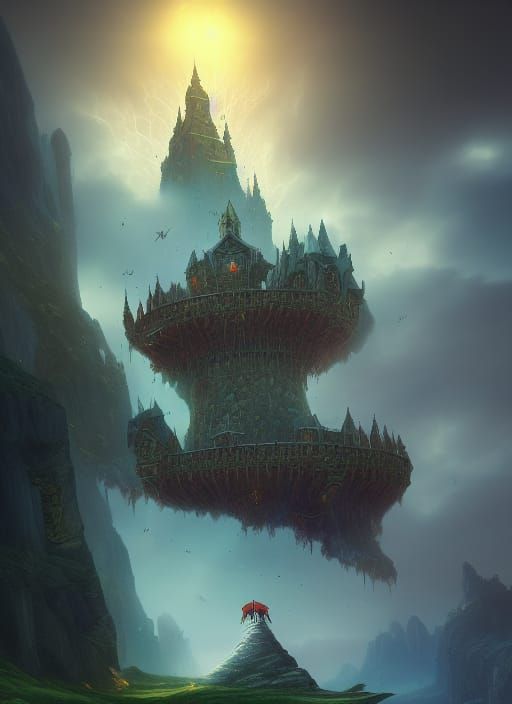 One of Those Cool Flying Castles - AI Generated Artwork - NightCafe Creator