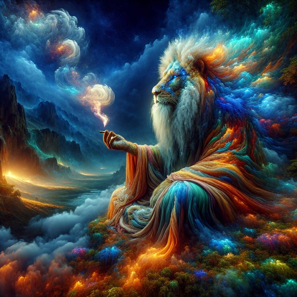 Lion monk - AI Generated Artwork - NightCafe Creator