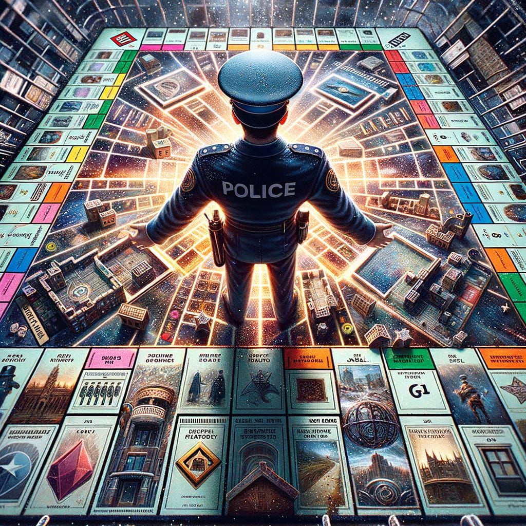 Monopoly police: "Go straight to jail, don't pass Go!" - AI Generated ...