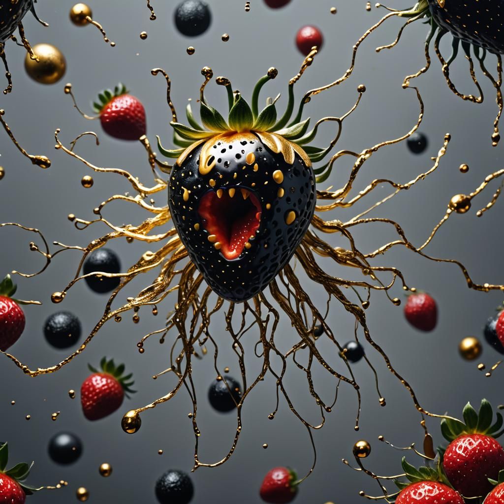 (screaming strawberry) - AI Generated Artwork - NightCafe Creator
