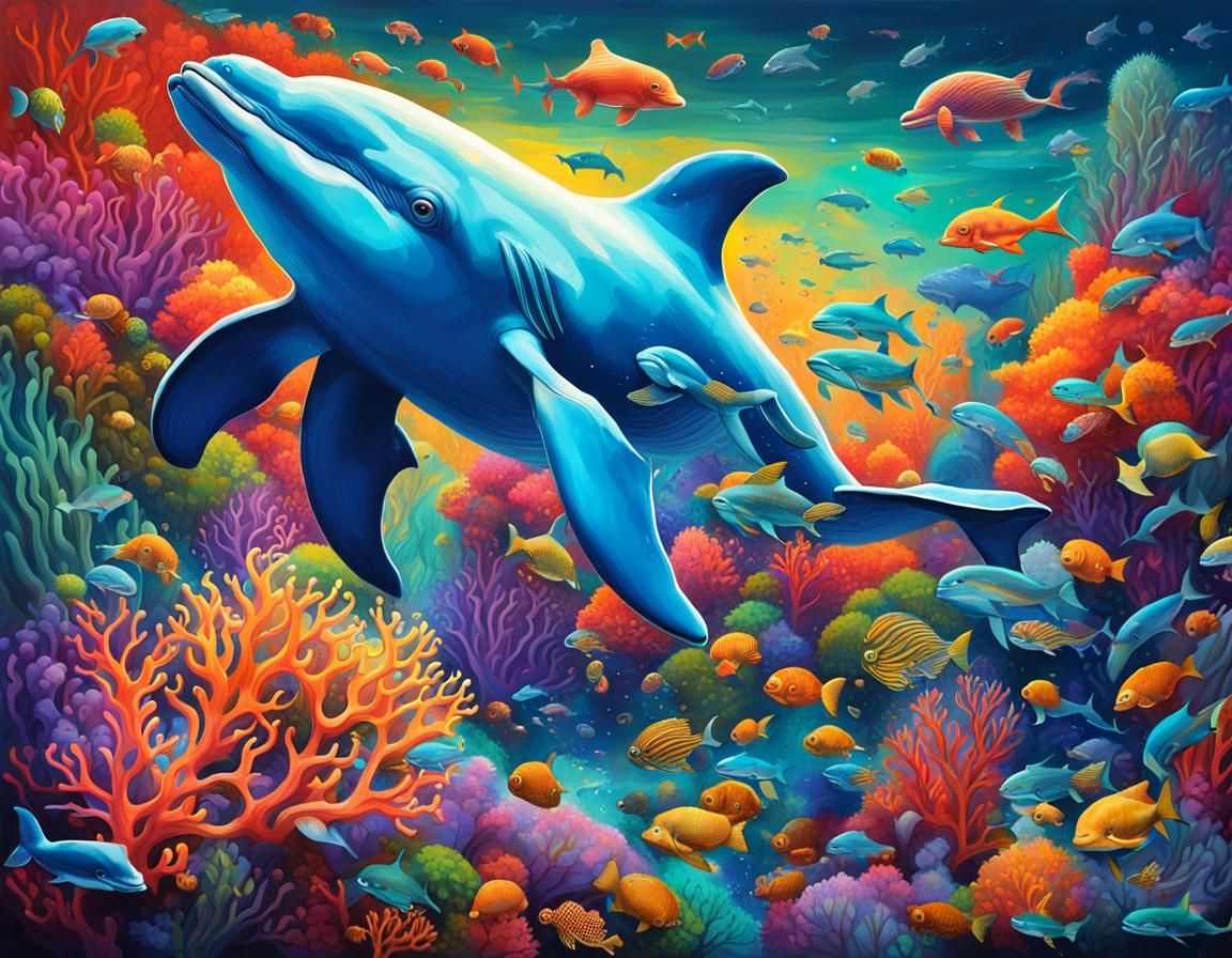 Blue whale - AI Generated Artwork - NightCafe Creator