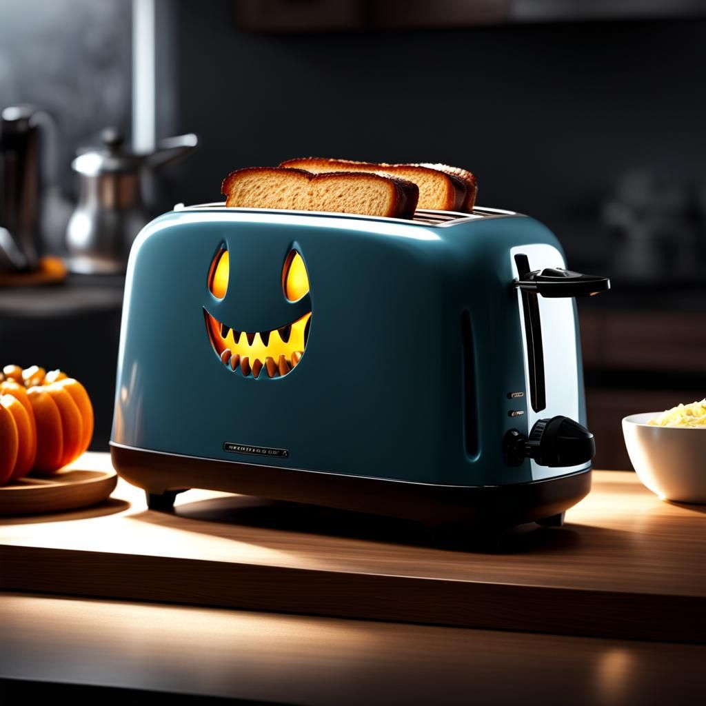 Spooky Kitchen Toaster - AI Generated Artwork - NightCafe Creator