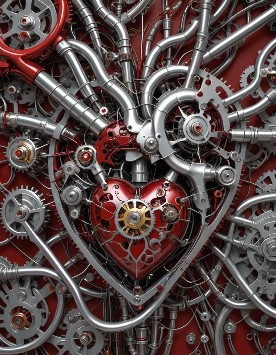 Robotic Heart - AI Generated Artwork - NightCafe Creator