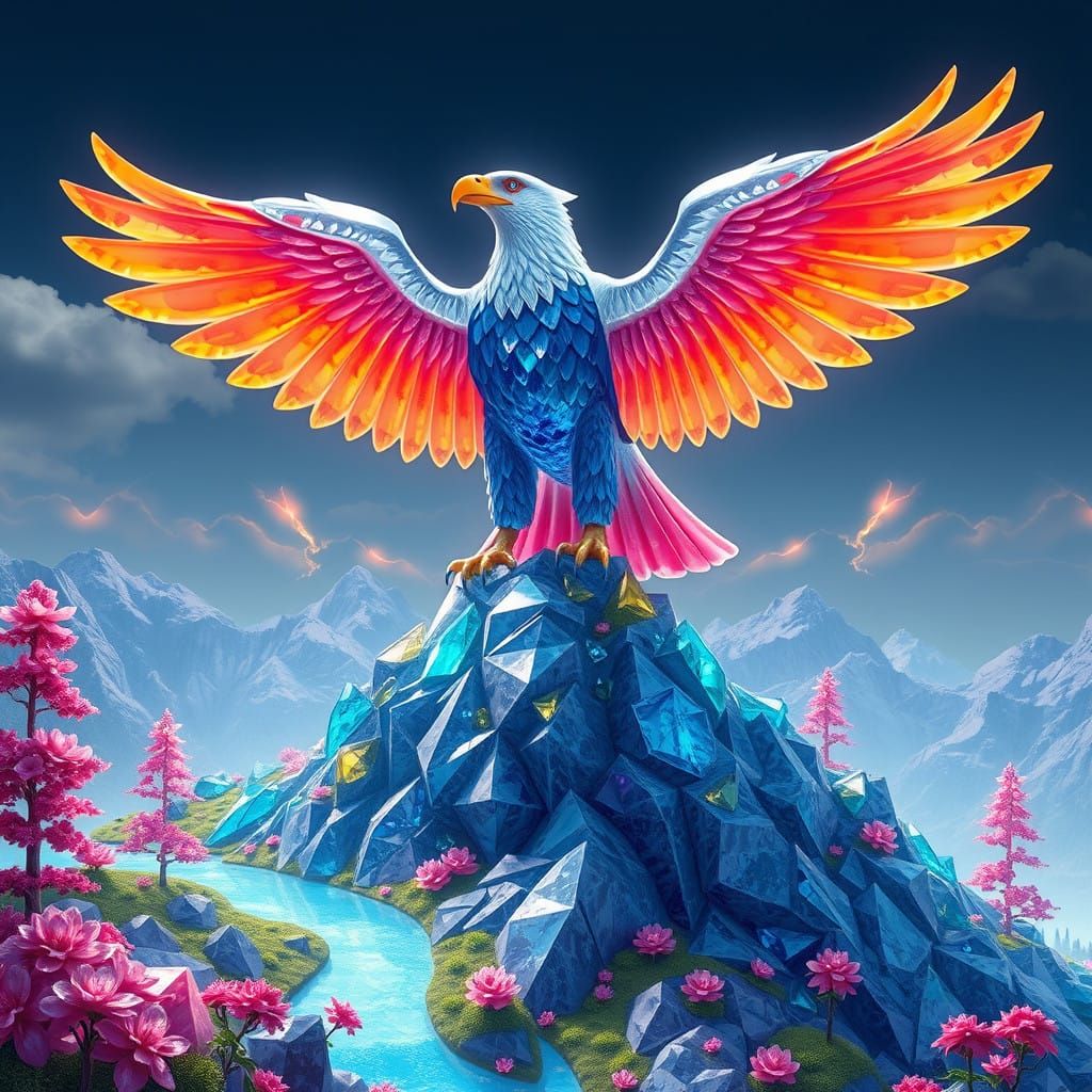 The Crystal Realm of the Gemstone Eagle