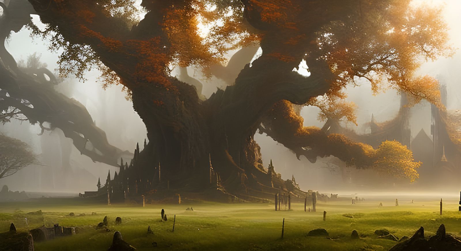 fantasy oak tree - AI Generated Artwork - NightCafe Creator