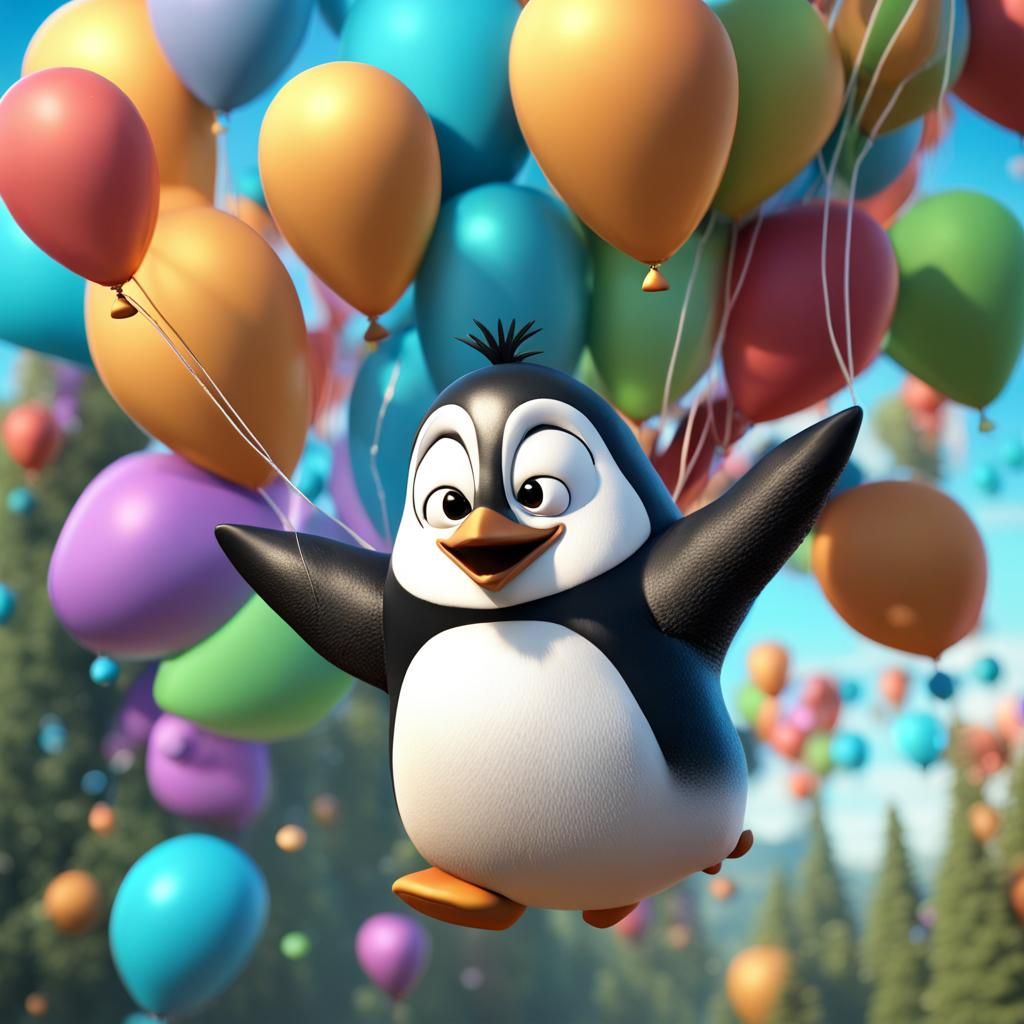 Penguins can fly! - AI Generated Artwork - NightCafe Creator