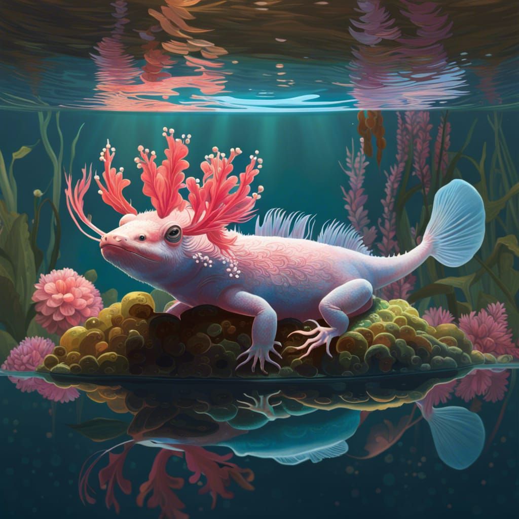 The Exotic Axolotl - AI Generated Artwork - NightCafe Creator