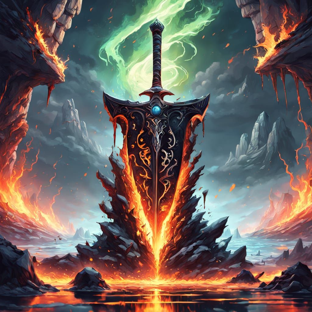 The Devils sword - Lava Sword in Elemental Vortex