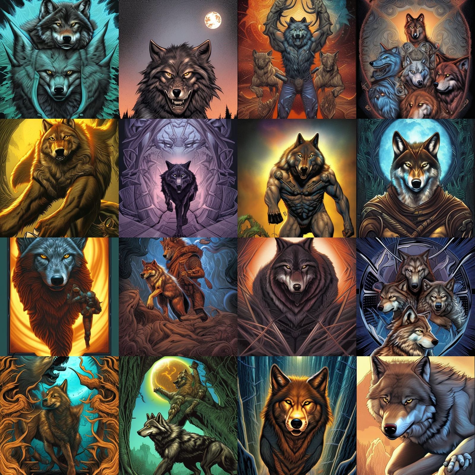 humanoid wolf Mark Brooks and Dan Mumford, comic book art, perfect ...