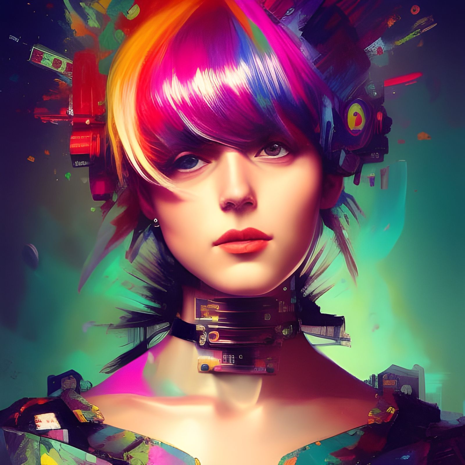 Cyberpunk Princess - AI Generated Artwork - NightCafe Creator