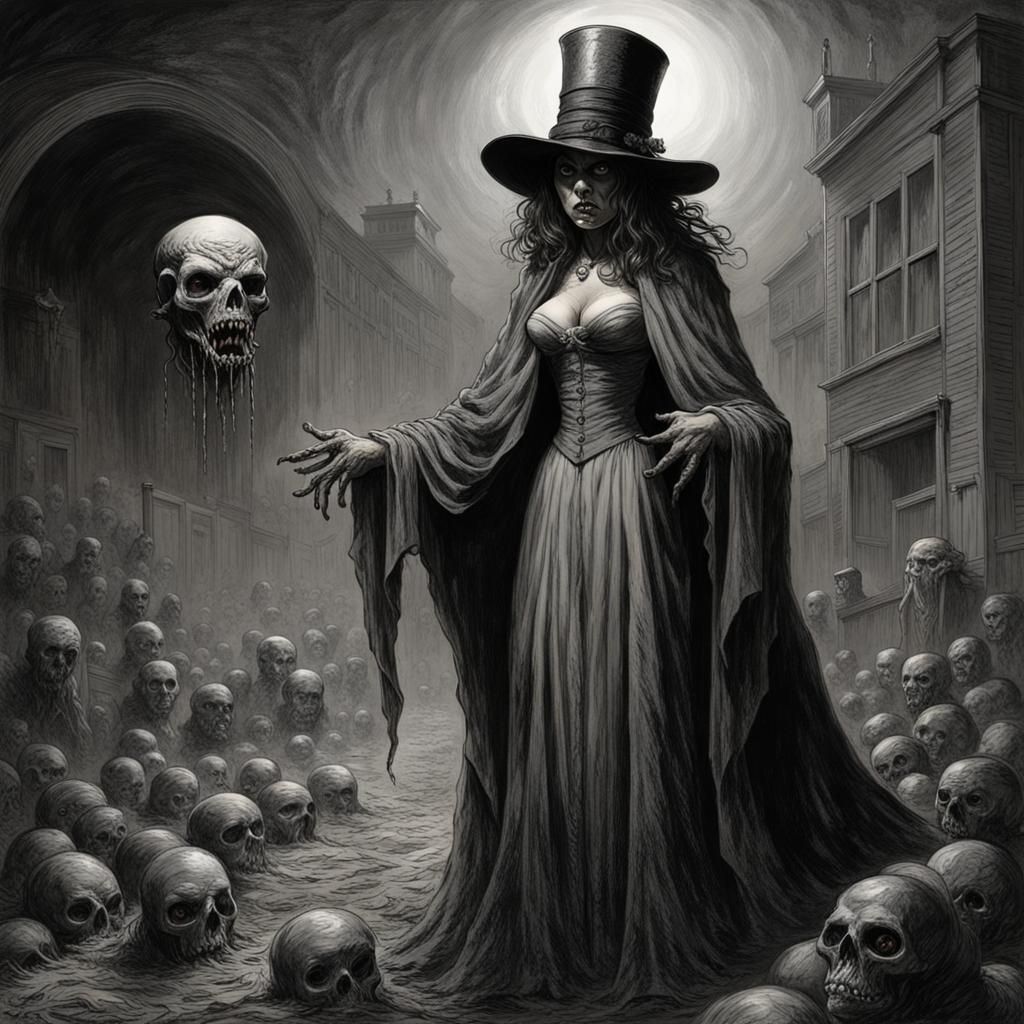 Demonic eldritch female Candyman - AI Generated Artwork - NightCafe Creator