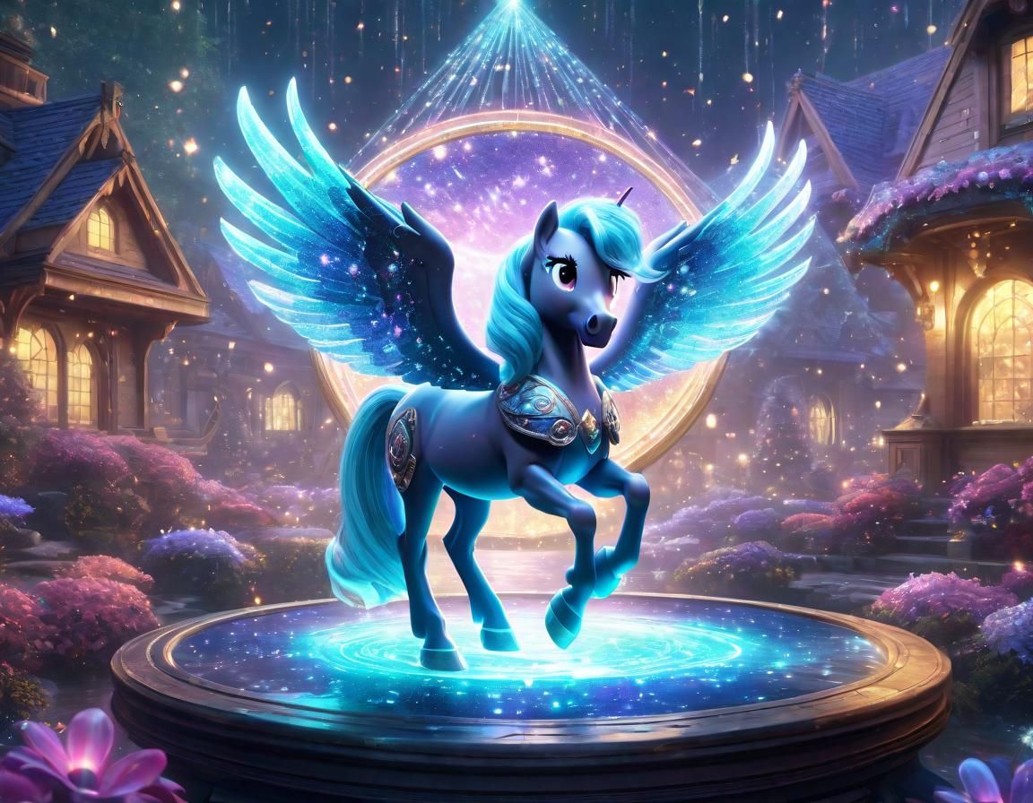 A cute mlp surrounded by luminous sparkles. 8k resolution concept art ...
