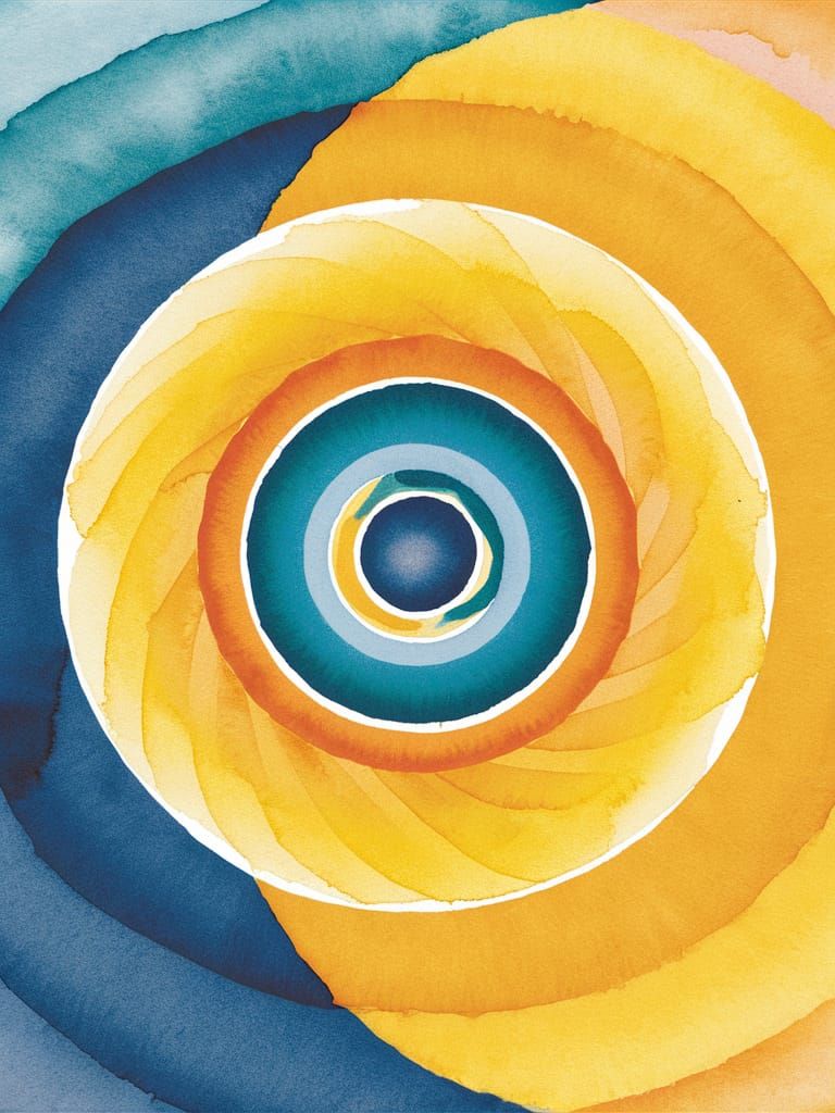 watercolor, spirograph, complementary colors - AI Generated Artwork ...