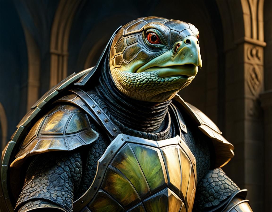 Serving the turtle king - AI Generated Artwork - NightCafe Creator