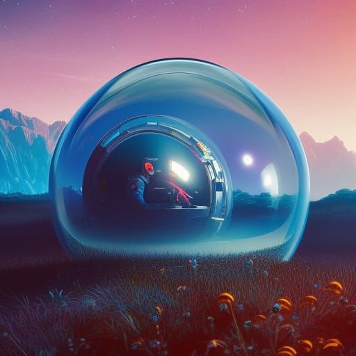 Traversing an Alien World in a Bubble - AI Generated Artwork ...