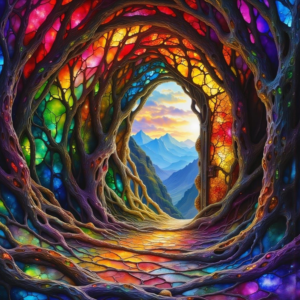 A magical stained glass cave - Epic Stained Glass Cave with ...