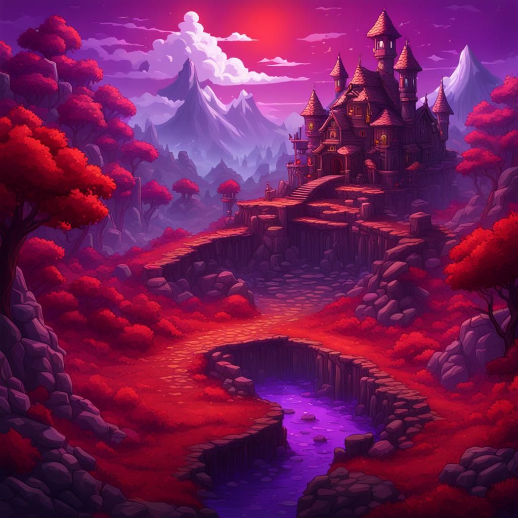 Corruption purple versus Crimson red, Terraria - AI Generated Artwork ...