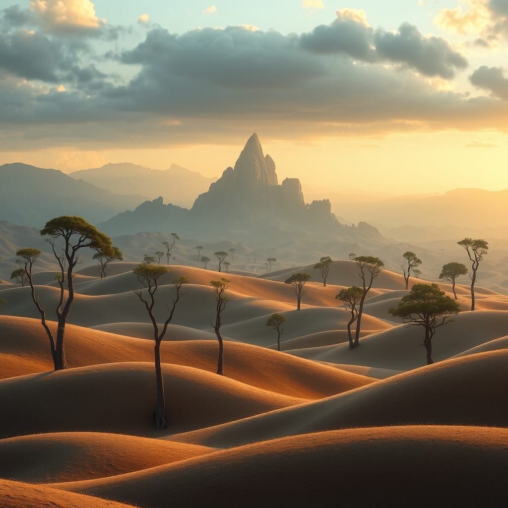 Surreal Dreamscape Unfolds Beyond City Limits - AI Art