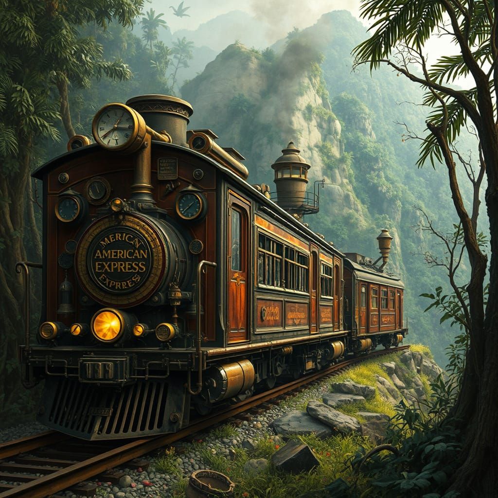 A Vintage of 1900 American Express Train