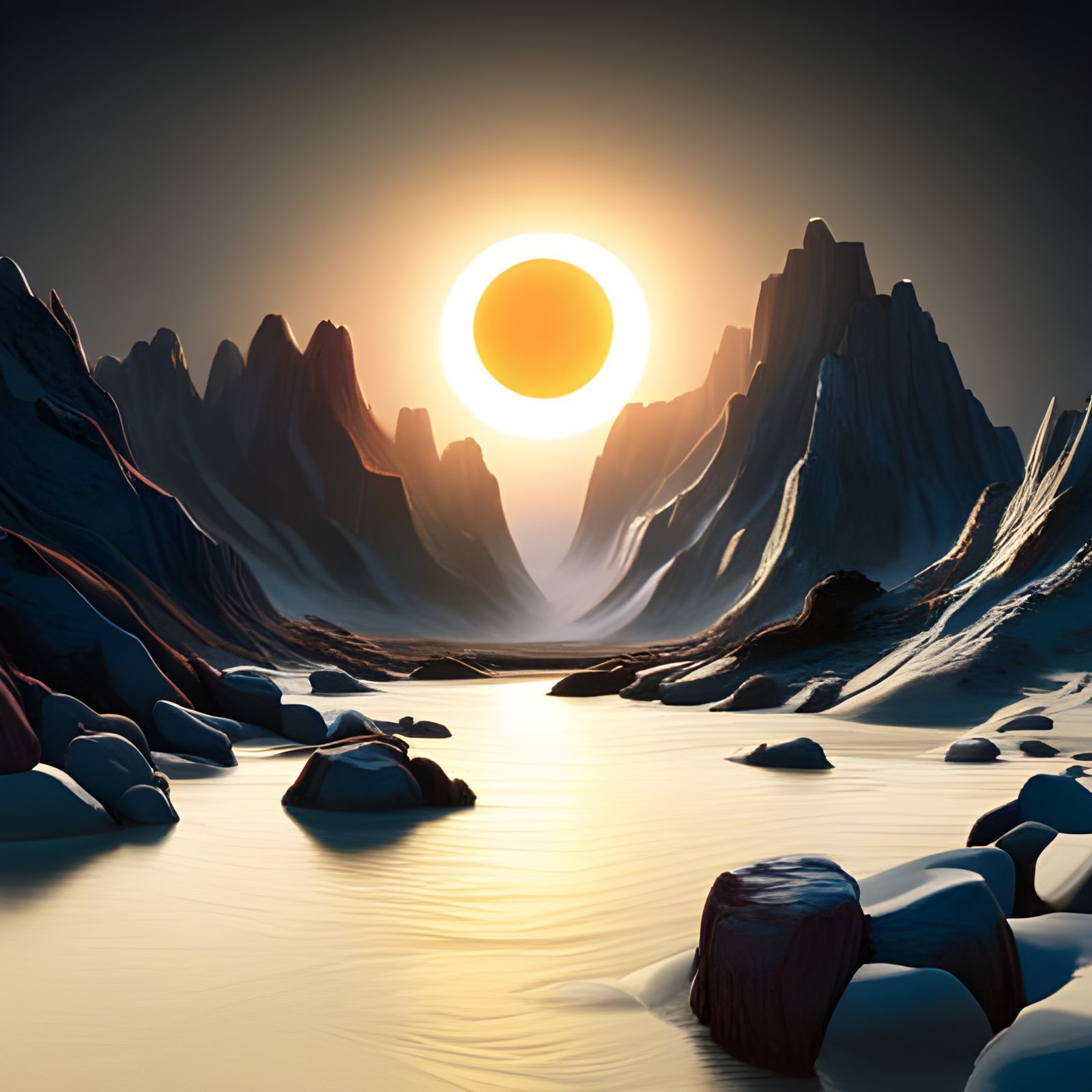 Solar Eclipse - AI Generated Artwork - NightCafe Creator