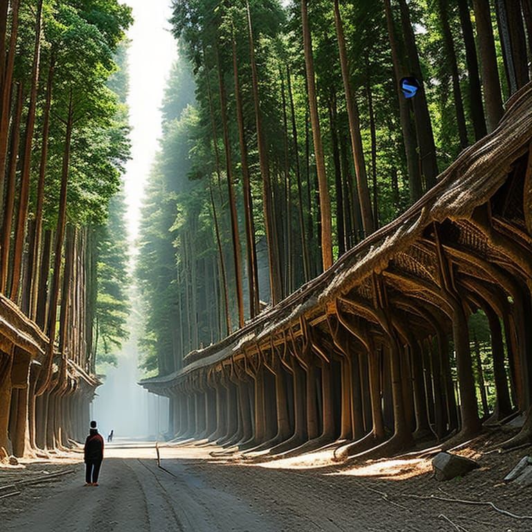 Arcade of Trees - AI Generated Artwork - NightCafe Creator