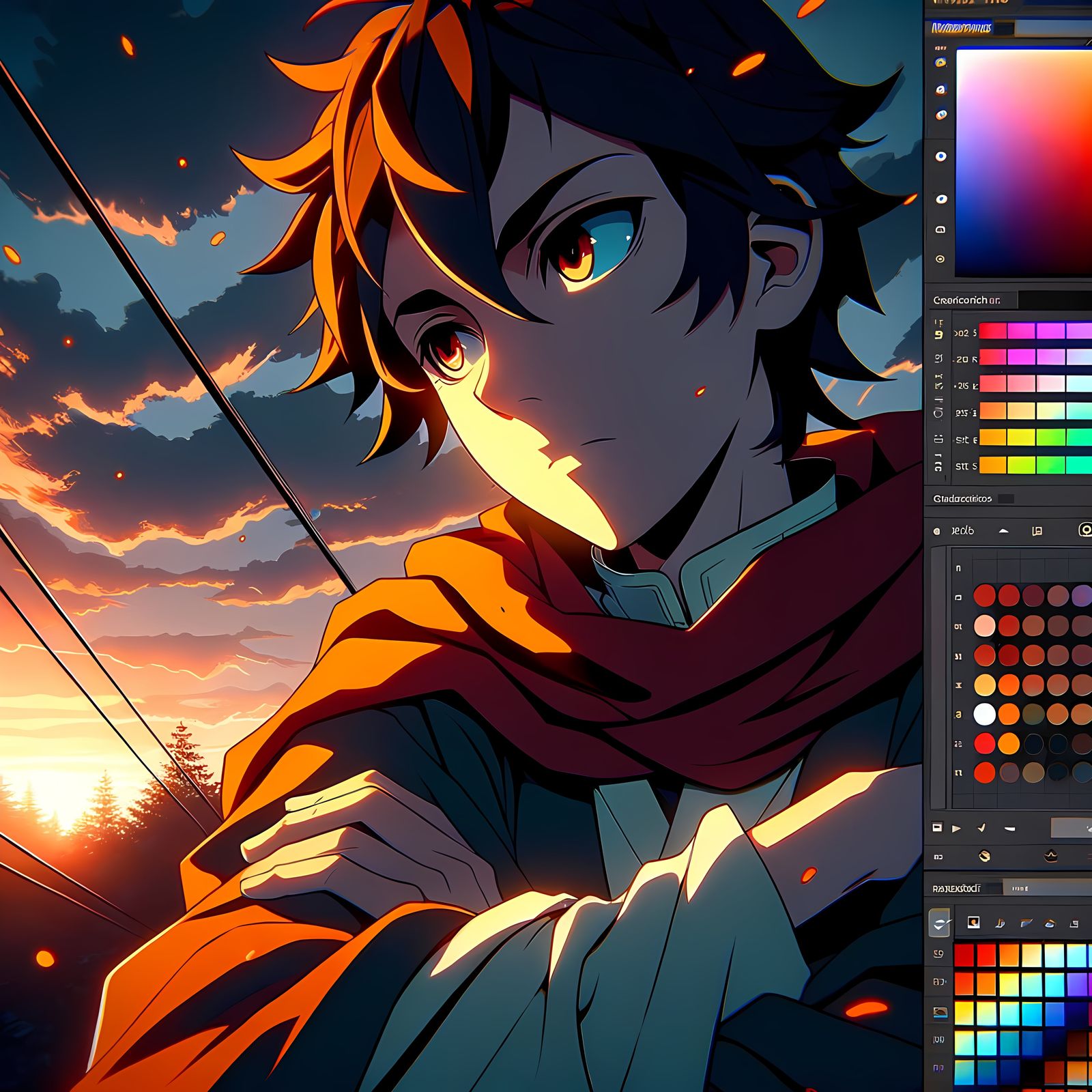 LIKE THEM - Flat-Style Manga Art with Cinematic Lighting