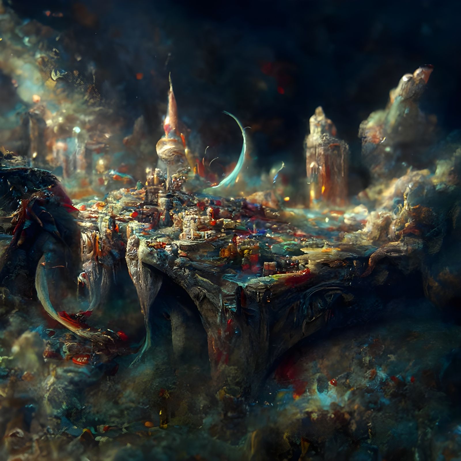 Cosmic Dragons Scape v2 - AI Generated Artwork - NightCafe Creator