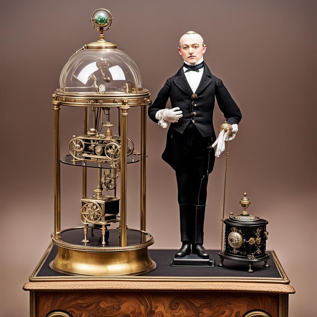 vintage automaton butler - AI Generated Artwork - NightCafe Creator