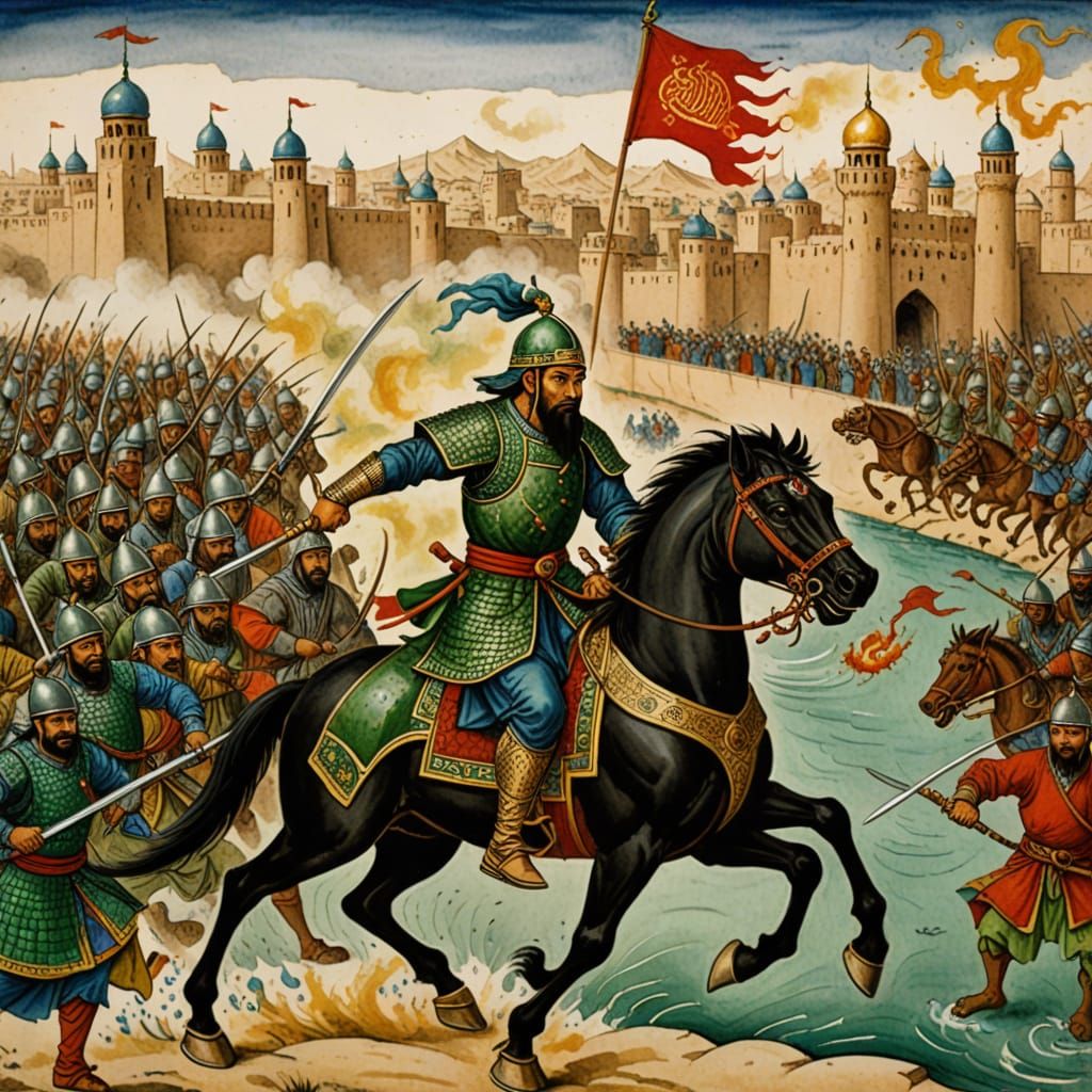 The Mongol Siege of Baghdad, 1258 - Mongol Warrior Defends ...