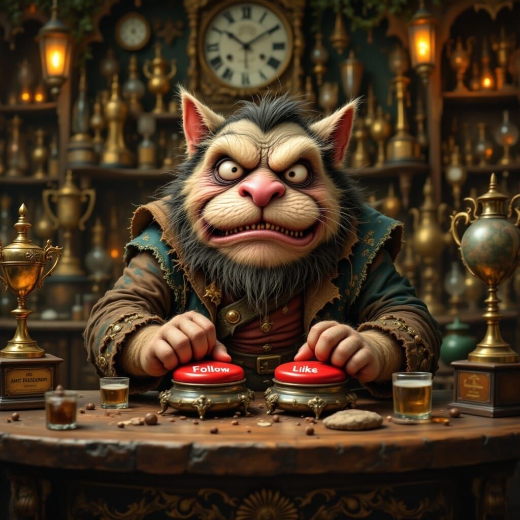 Phantom Follower.. - Grotesque Room Filled with Trophies an...