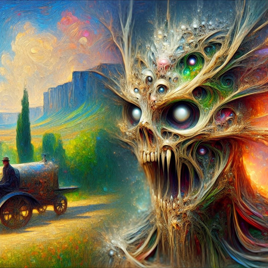 You Got Your HR Giger in My Monet! - AI Generated Artwork - NightCafe Creator