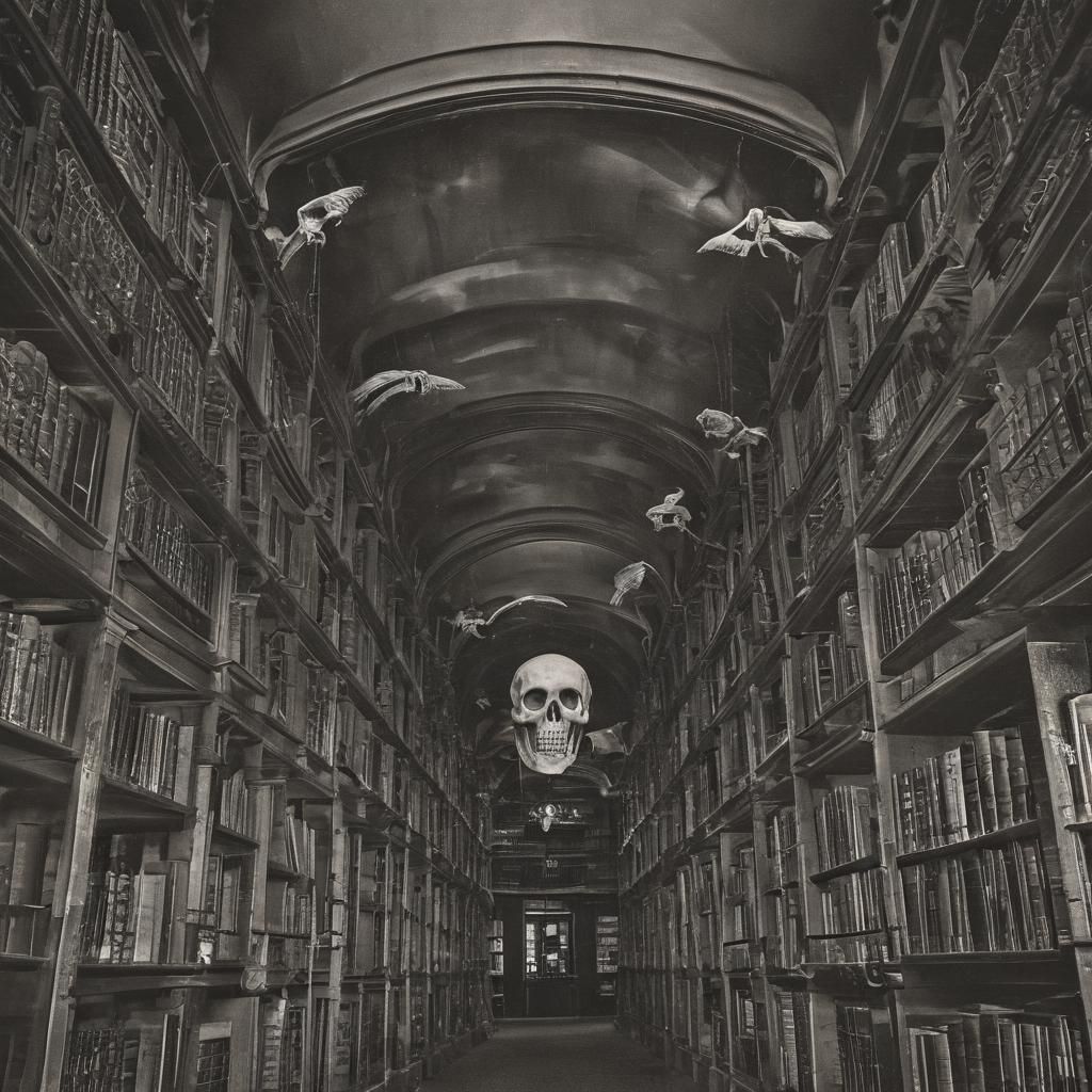 Scary Library - AI Generated Artwork - NightCafe Creator