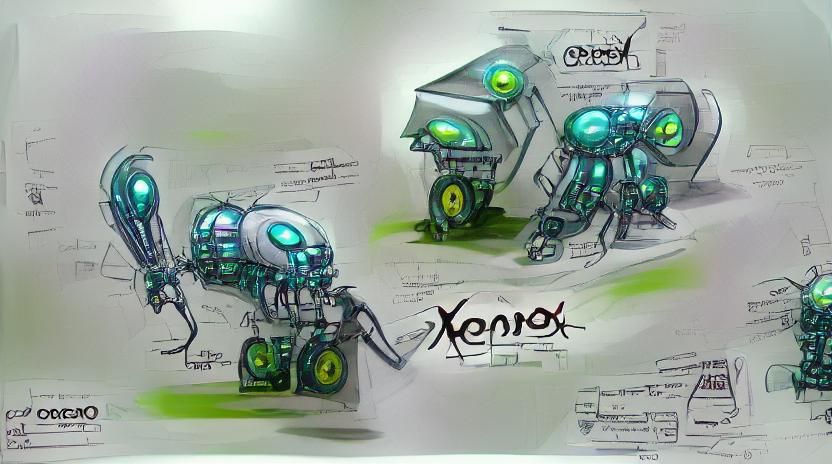 Concept drawing: organic xenobot - AI Generated Artwork - NightCafe Creator