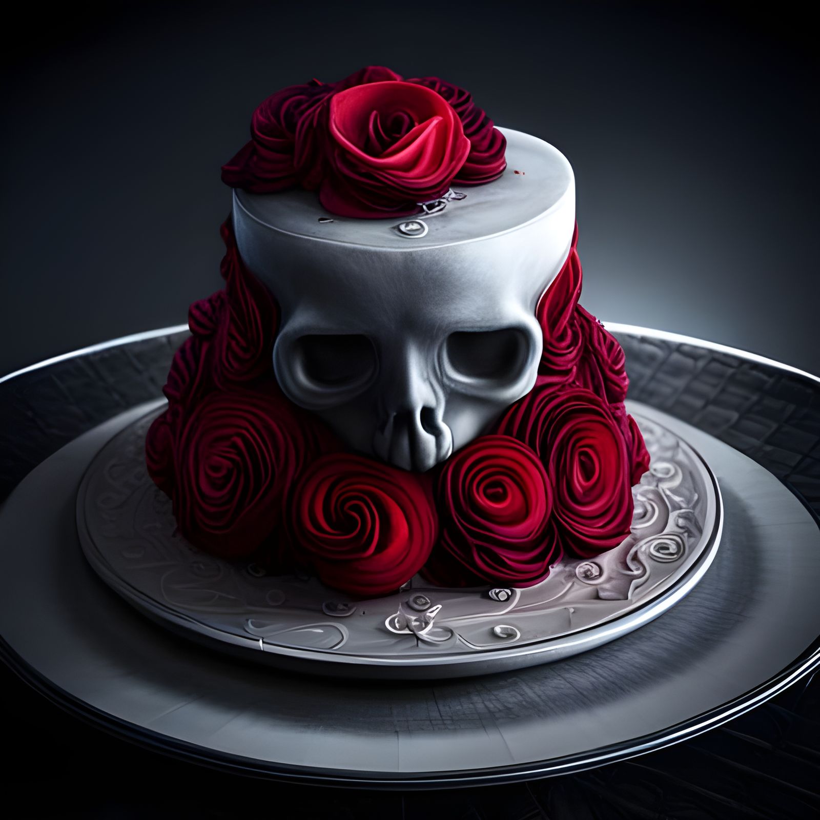 Goth Cake - AI Generated Artwork - NightCafe Creator