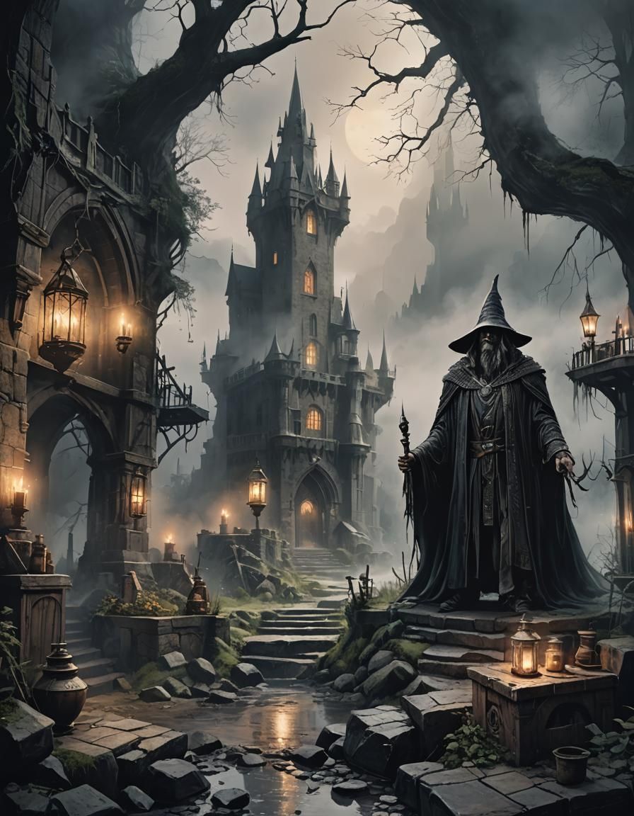 Obsidian Wizard - AI Generated Artwork - NightCafe Creator