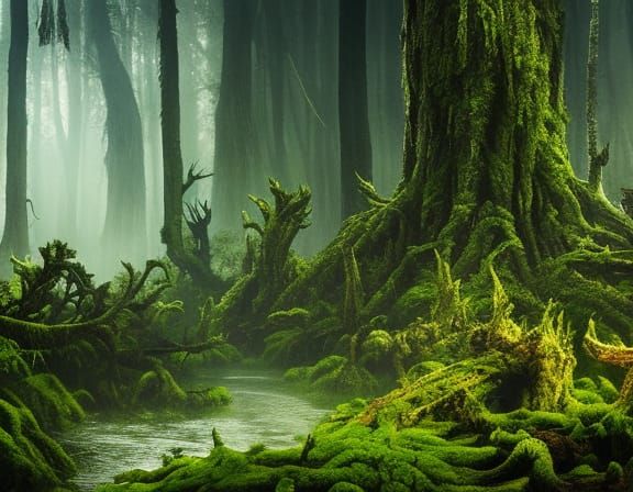 Spooky bog - AI Generated Artwork - NightCafe Creator