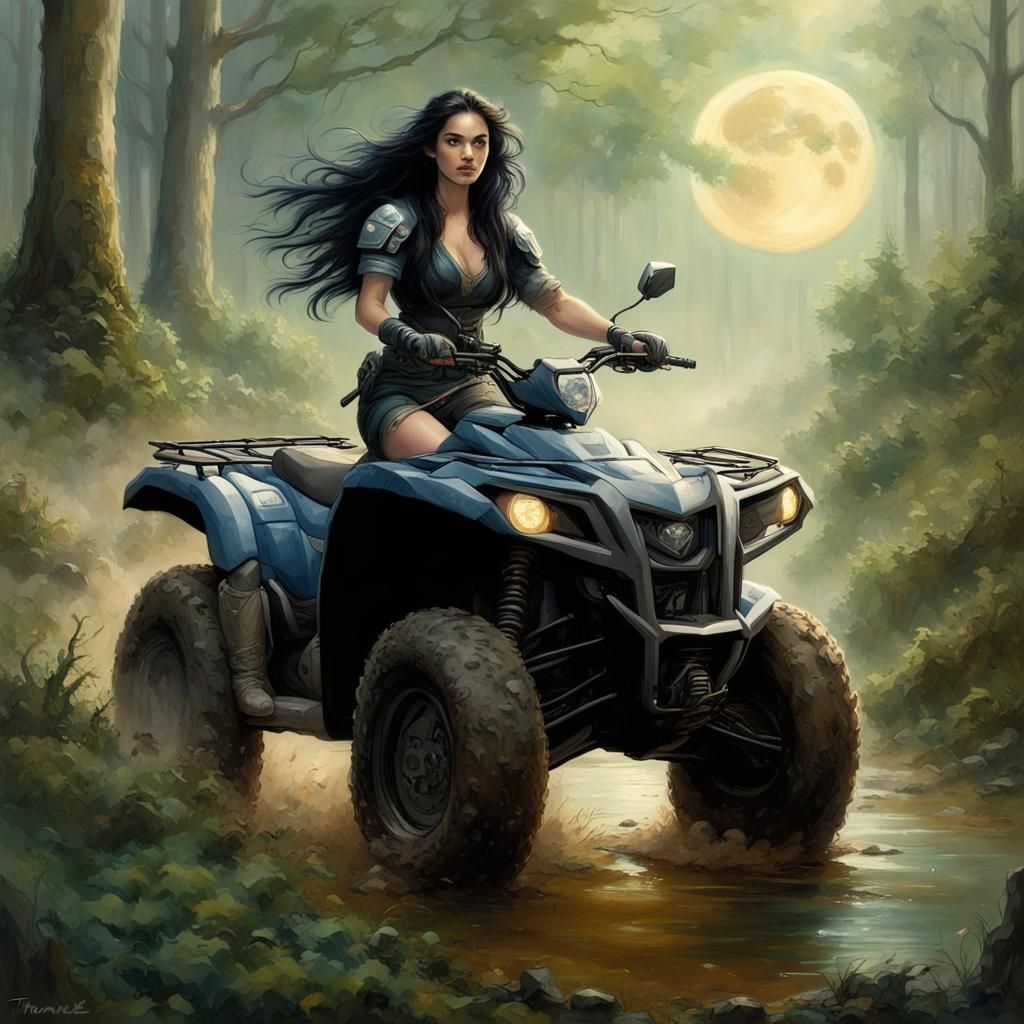 Riding with Moonlight - AI Generated Artwork - NightCafe Creator