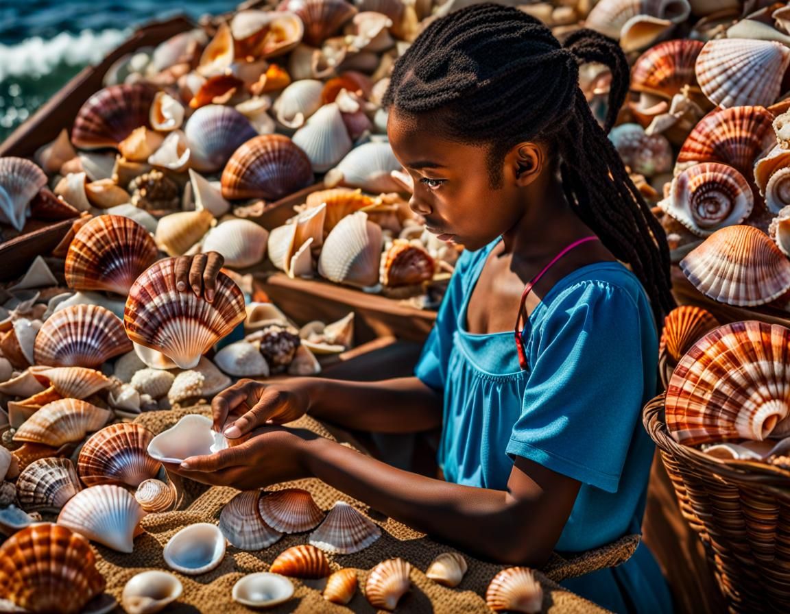 She Sells Sea Shells by the Sea Shore. - AI Generated Artwork ...
