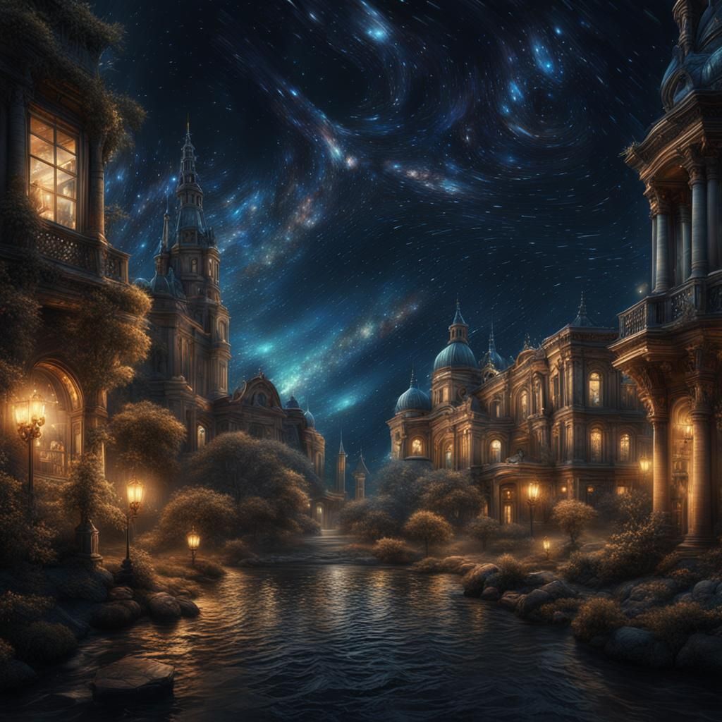 Starry starry night - AI Generated Artwork - NightCafe Creator