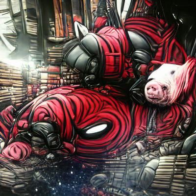 Deadpool Pigs - AI Generated Artwork - NightCafe Creator