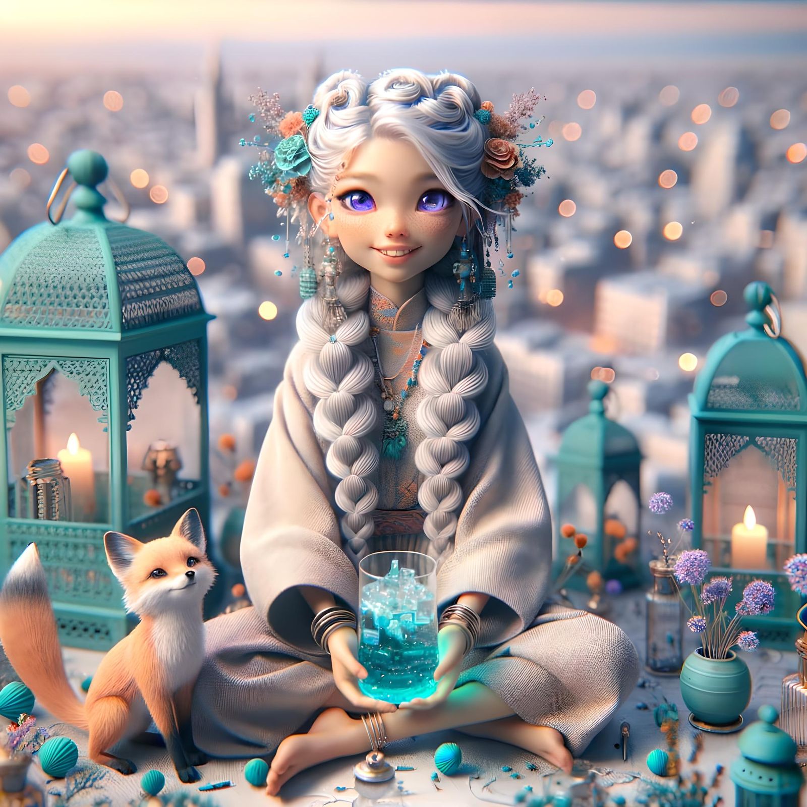 In the land of magic lanterns 3 - AI Generated Artwork - NightCafe Creator