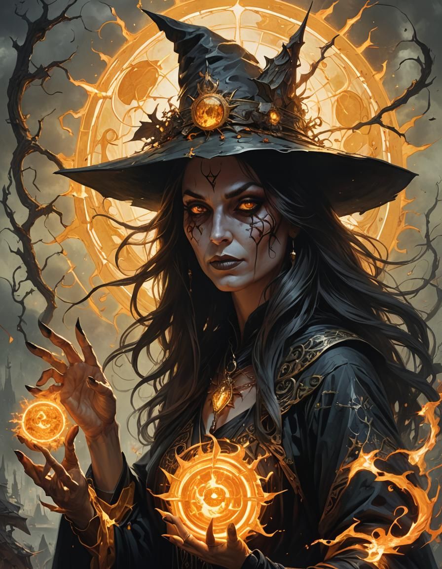 beautiful sun magic witch - AI Generated Artwork - NightCafe Creator