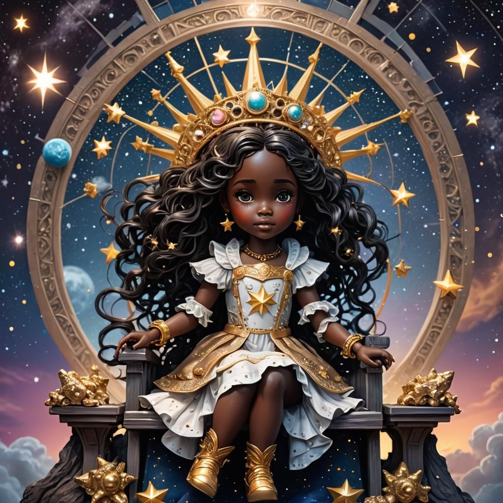 Star princess Beautiful adorable dark skin perfect star princess ...