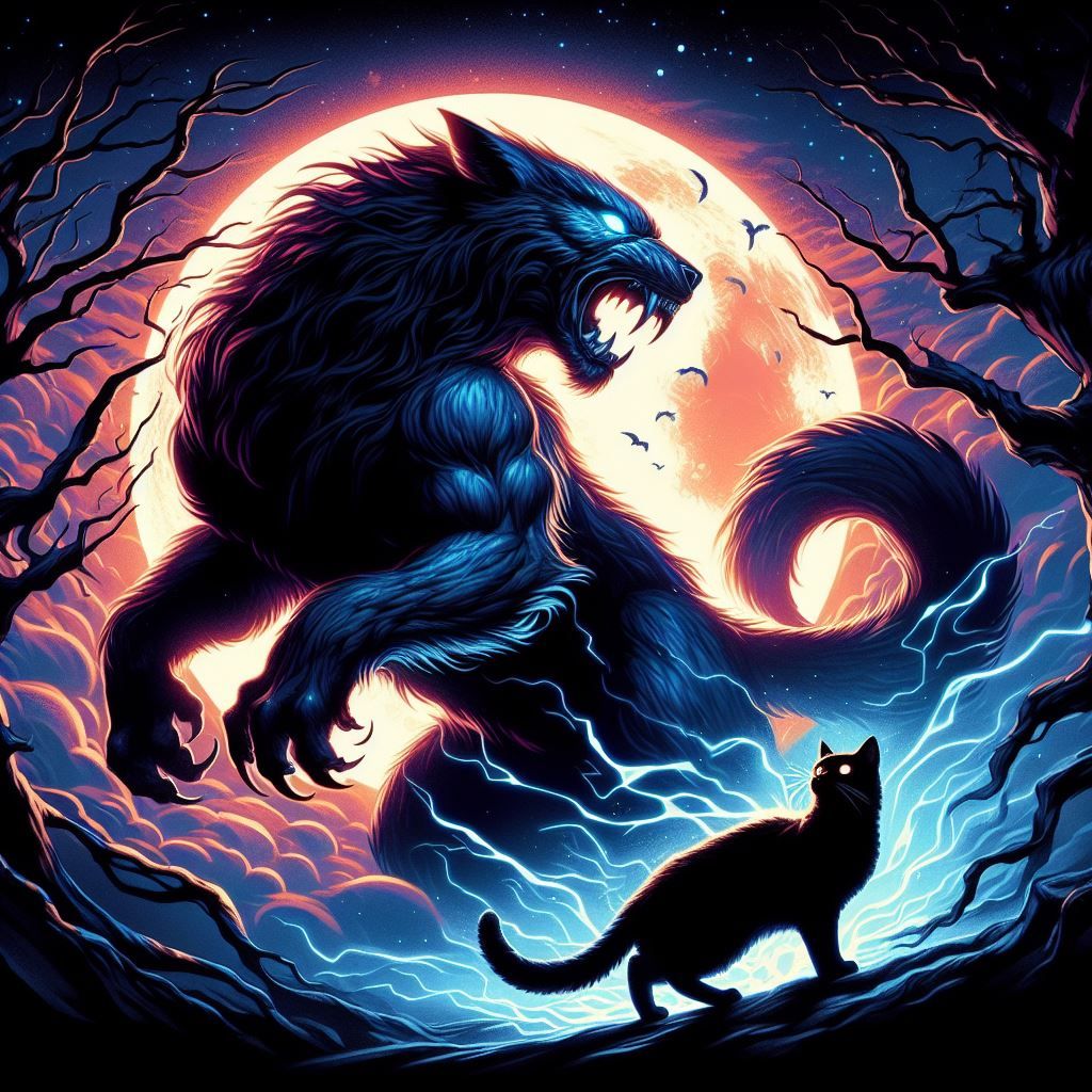 The Cat That Was A Werewolf - AI Generated Artwork - NightCafe Creator