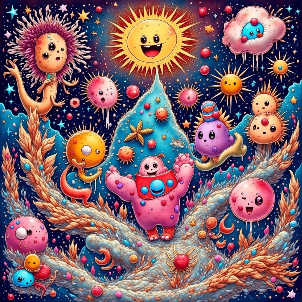 Kidcore Characters in Dreamlike Liminal Space - AI Art