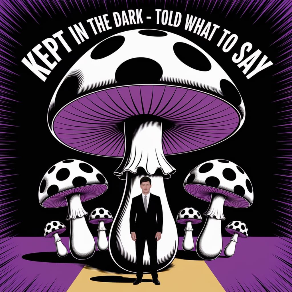 Surreal Psychedelic Mushroom Scene in a Vibrant Dr... - AI Art