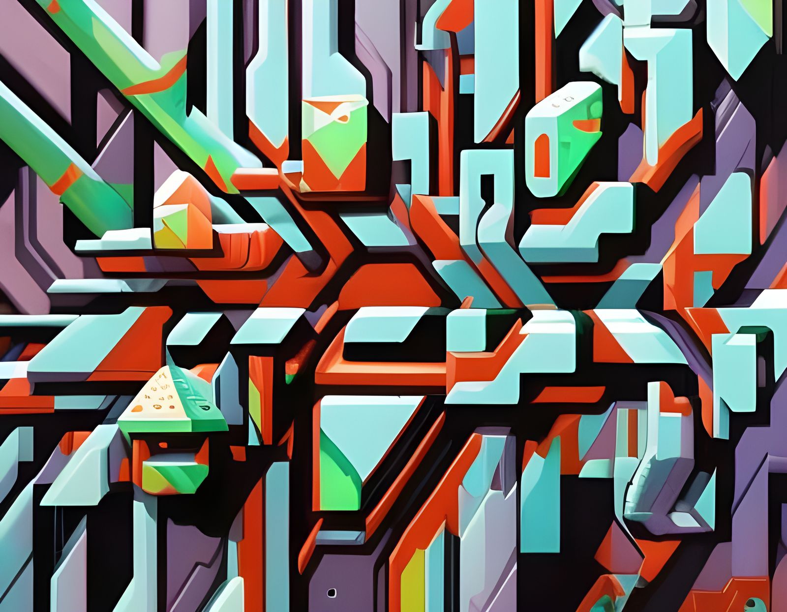 Abstract geometric urban psy-art 30may23 - AI Generated Artwork ...