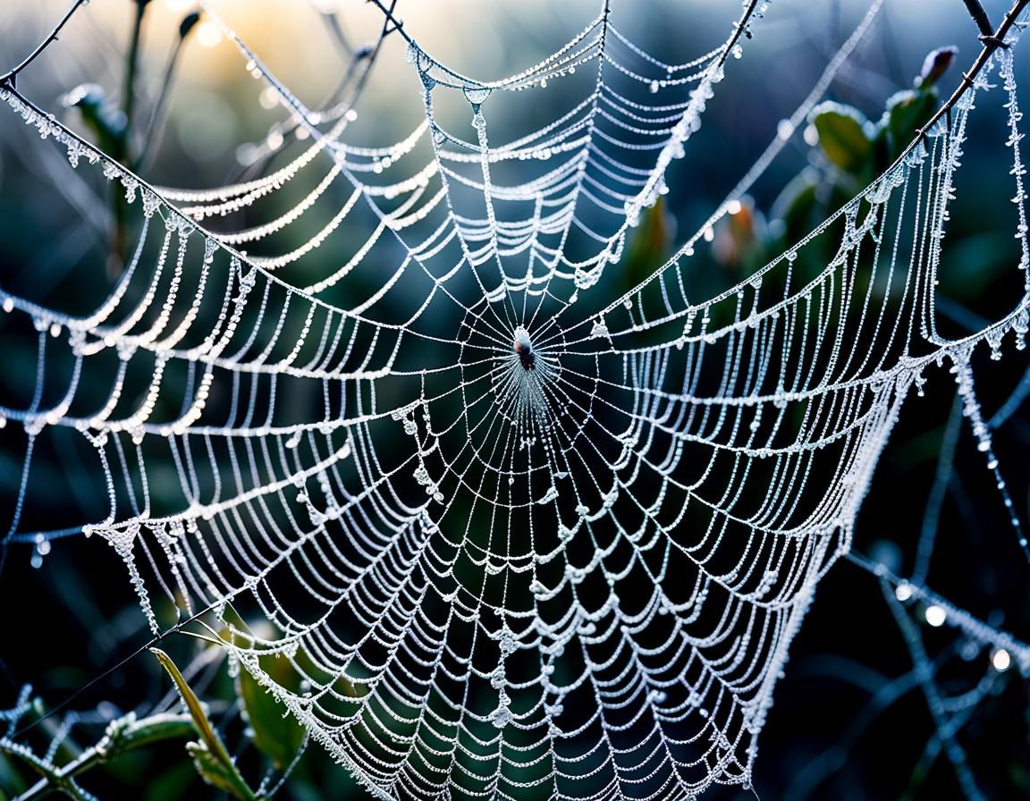macro spider web - AI Generated Artwork - NightCafe Creator